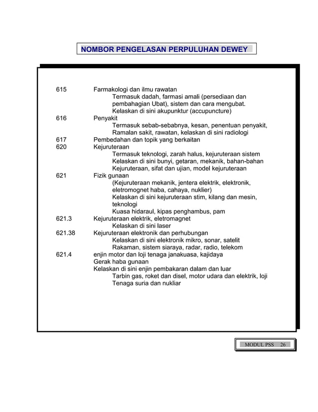 Sistem pengkelasan dewey | DOC