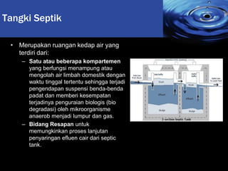 Sistem pengolahan air limbah setempat on-site system | PPTX