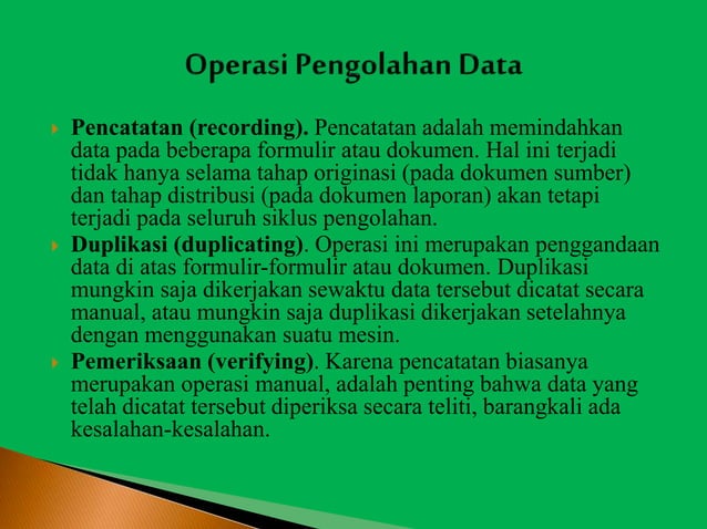 Sistem pengolah data | PPTX