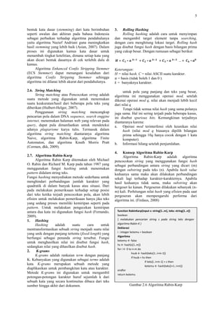 Sistem pengukuran tingkat similaritas dokumen dengan Algoritma Rabin-Karp dan Enhanced Confix ...