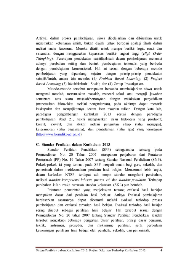 Sistem penilaian dalam_kurikulum_2013 | PDF