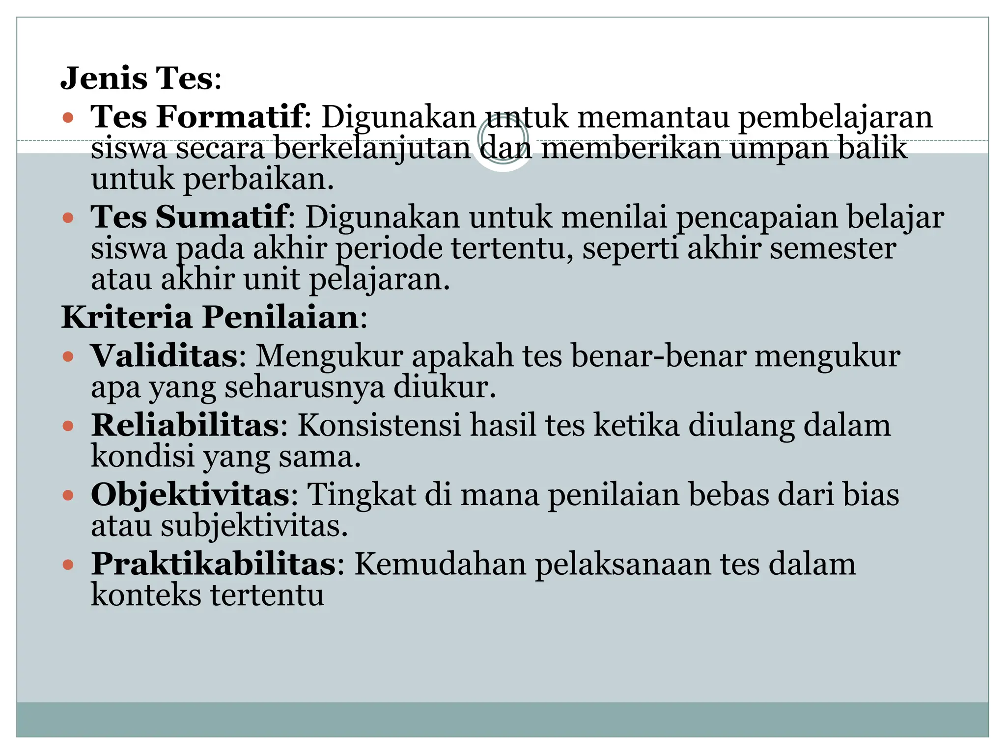 Sistem Penilaian Tes.pptxudjdnrndbxbxbxb | PPTX