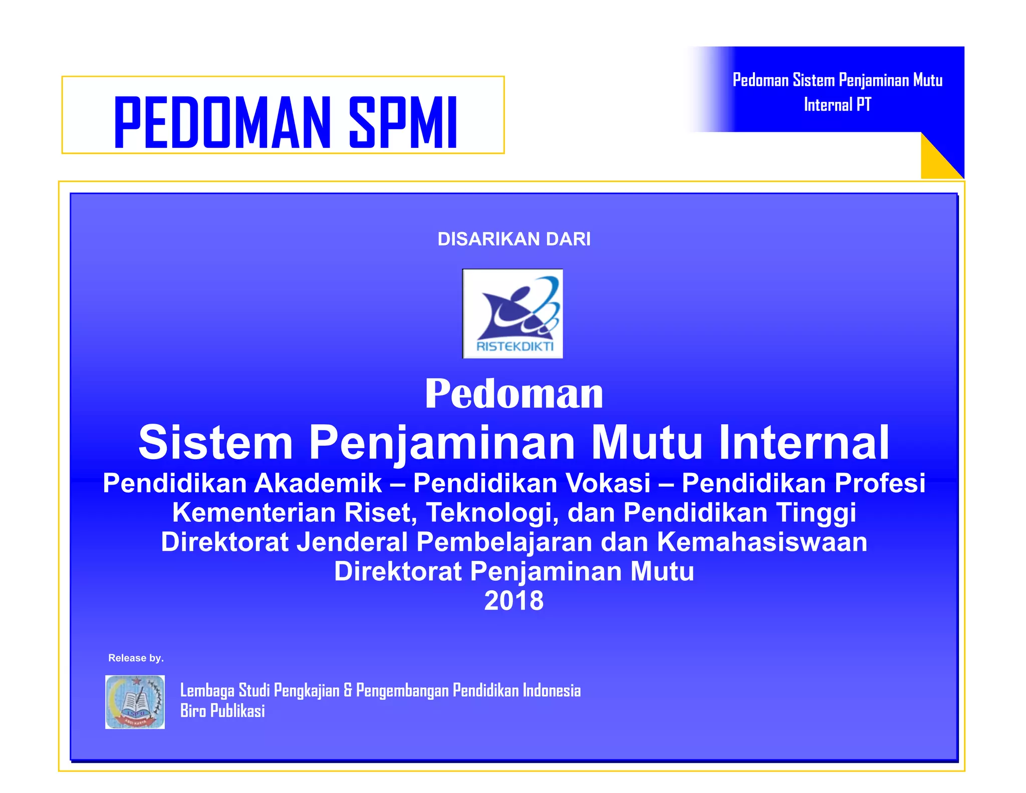 Sistem penjaminan mutu internal PT 2018 | PPT