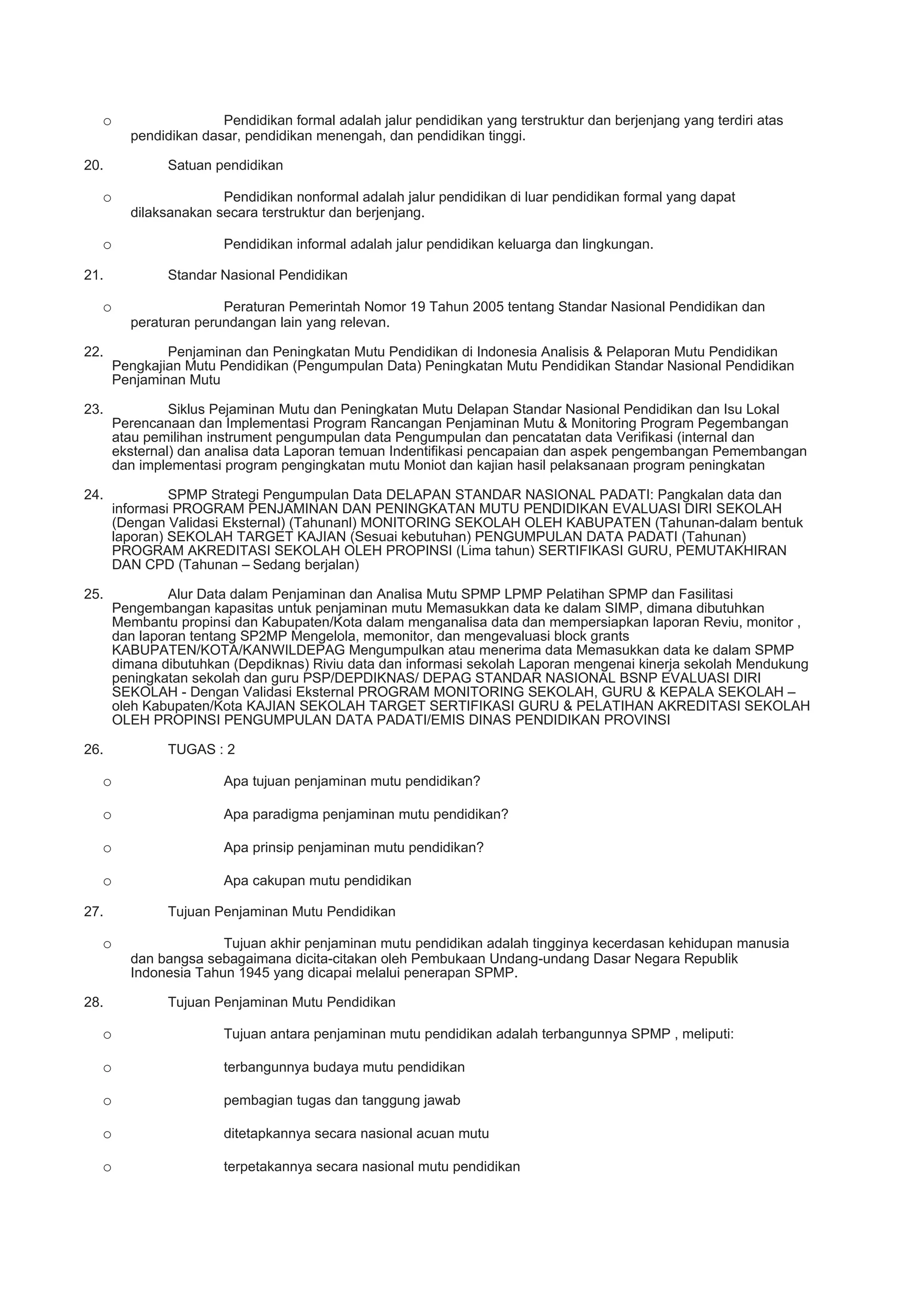 Sistem penjaminan mutu pendidikan | DOC