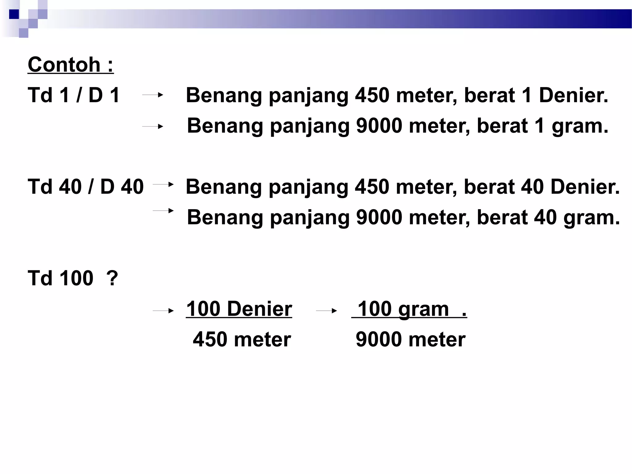 Sistem penomoran benang | PPT
