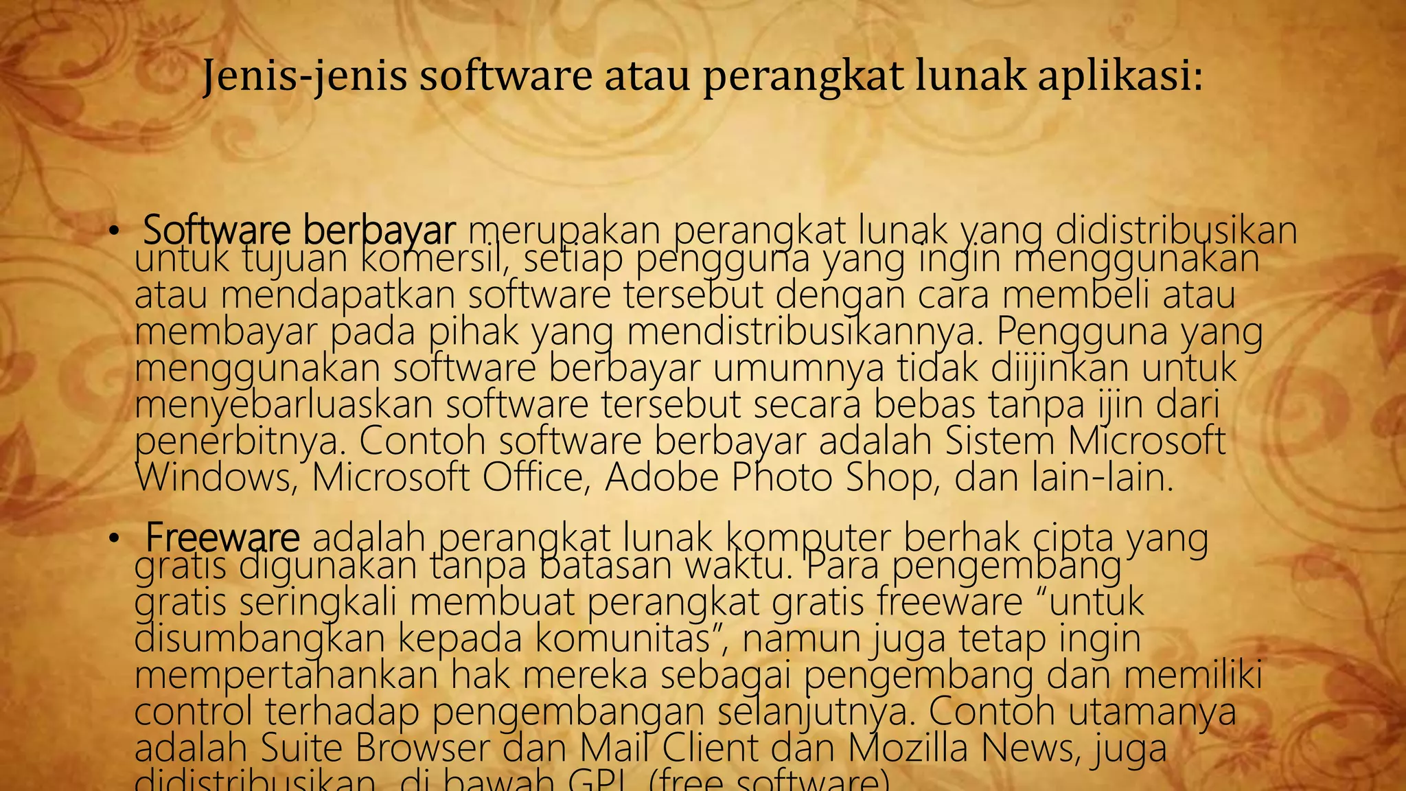 Sistem perangkat lunak | PPTX