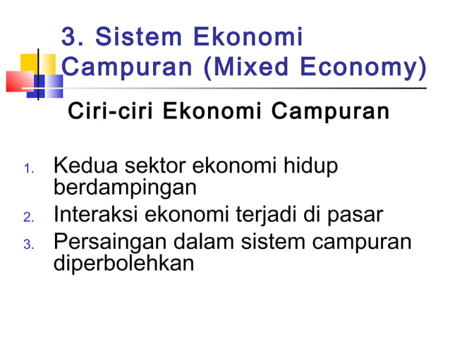Sistem perekonomian indonesia ( 4 ) | PPT