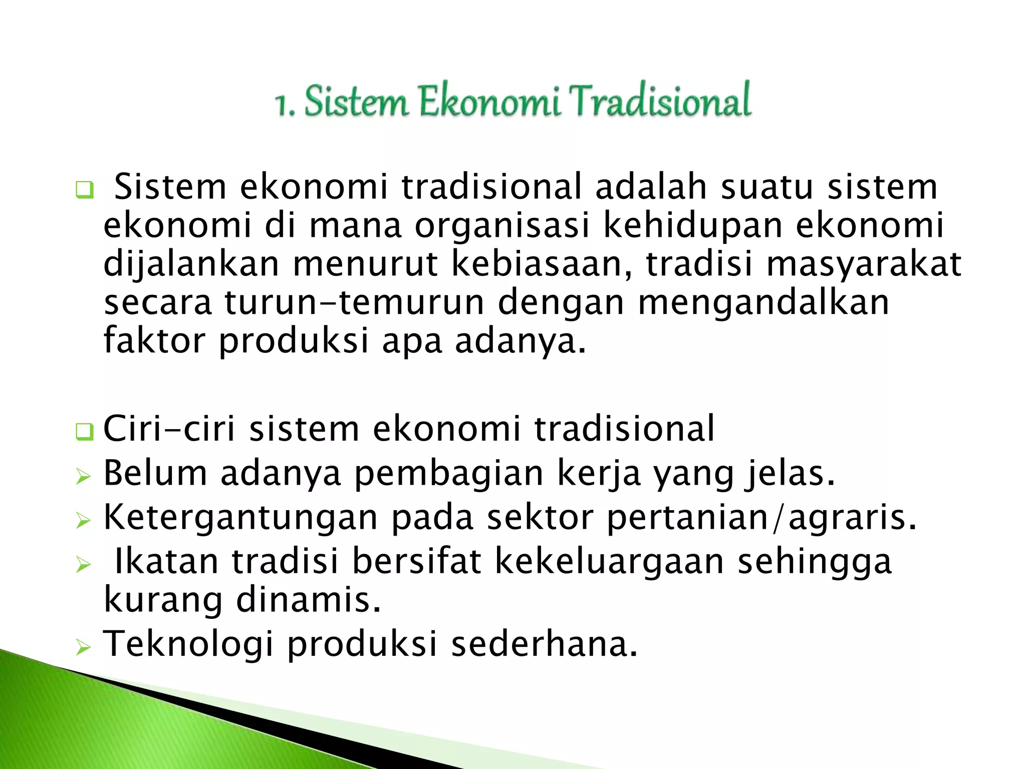 Sistem perekonomian indonesia tugas ke 3 | PPTX