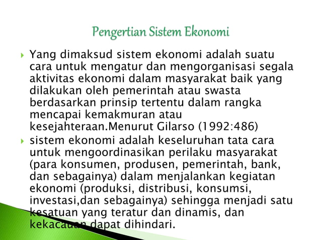 Sistem perekonomian indonesia tugas ke 3 | PPTX