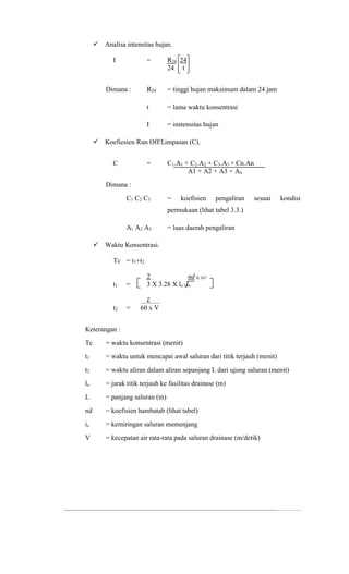 Sistem perencanaan drainase dan sawerage perumahan griya asri cikarang ...