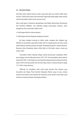 Sistem perencanaan drainase dan sawerage perumahan griya asri cikarang ...