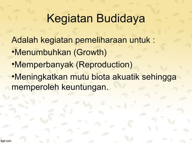 Sistem perikanan budidaya | PPT