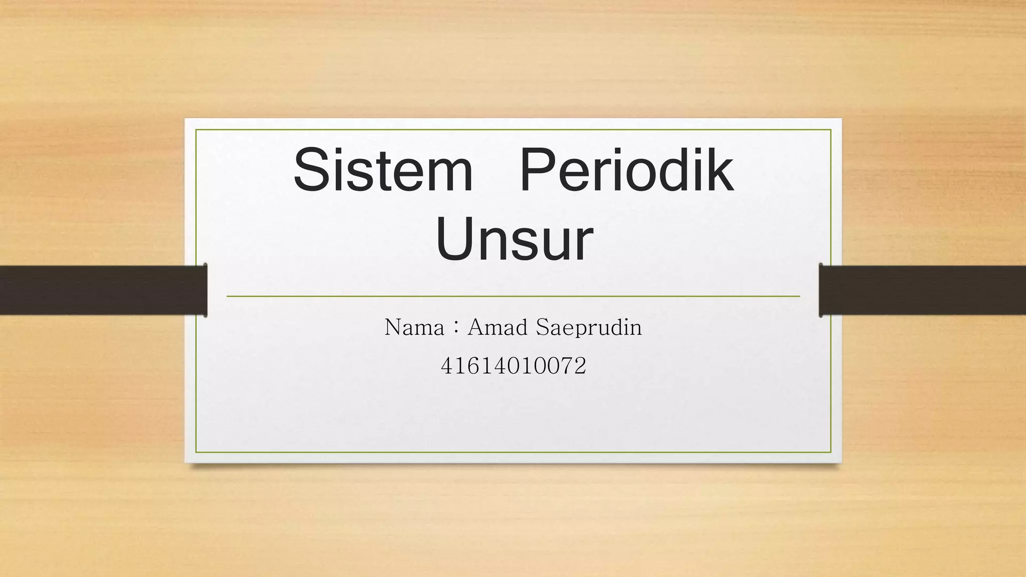 Sistem periodik unsur | PPTX