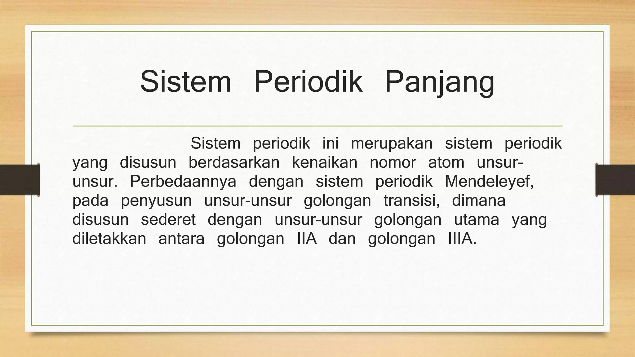 Sistem periodik unsur | PPTX