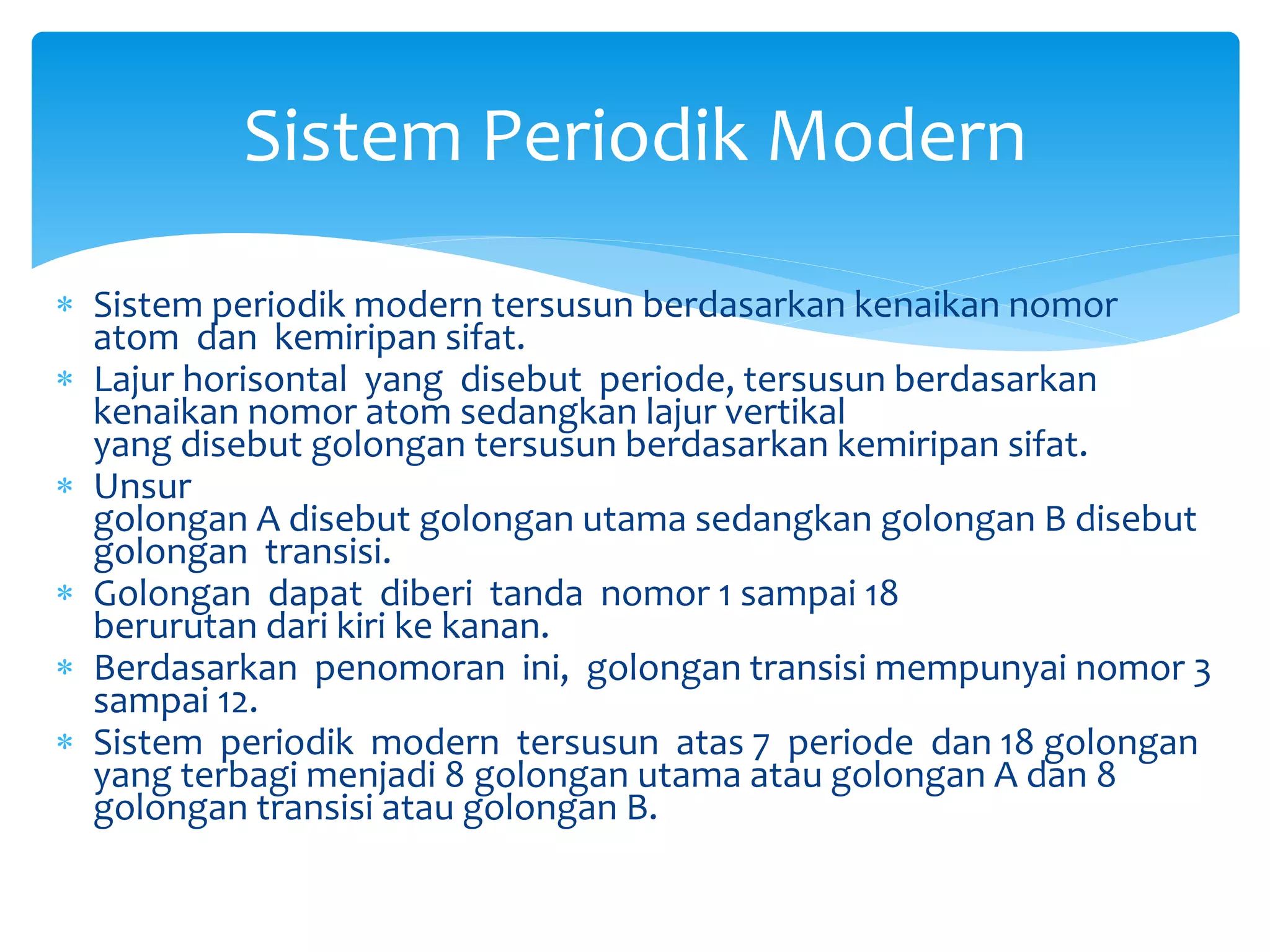 Sistem periodik unsur unsur | PPT
