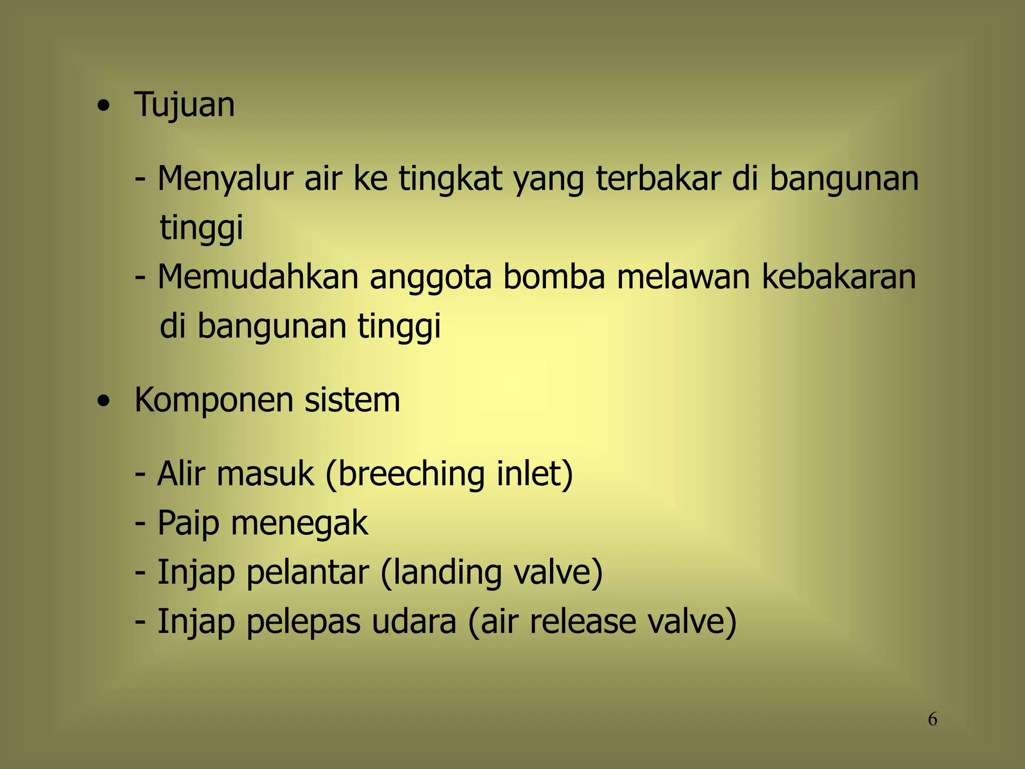 Sistem Perlindungan Kebakaran Aktif bomba | PPT