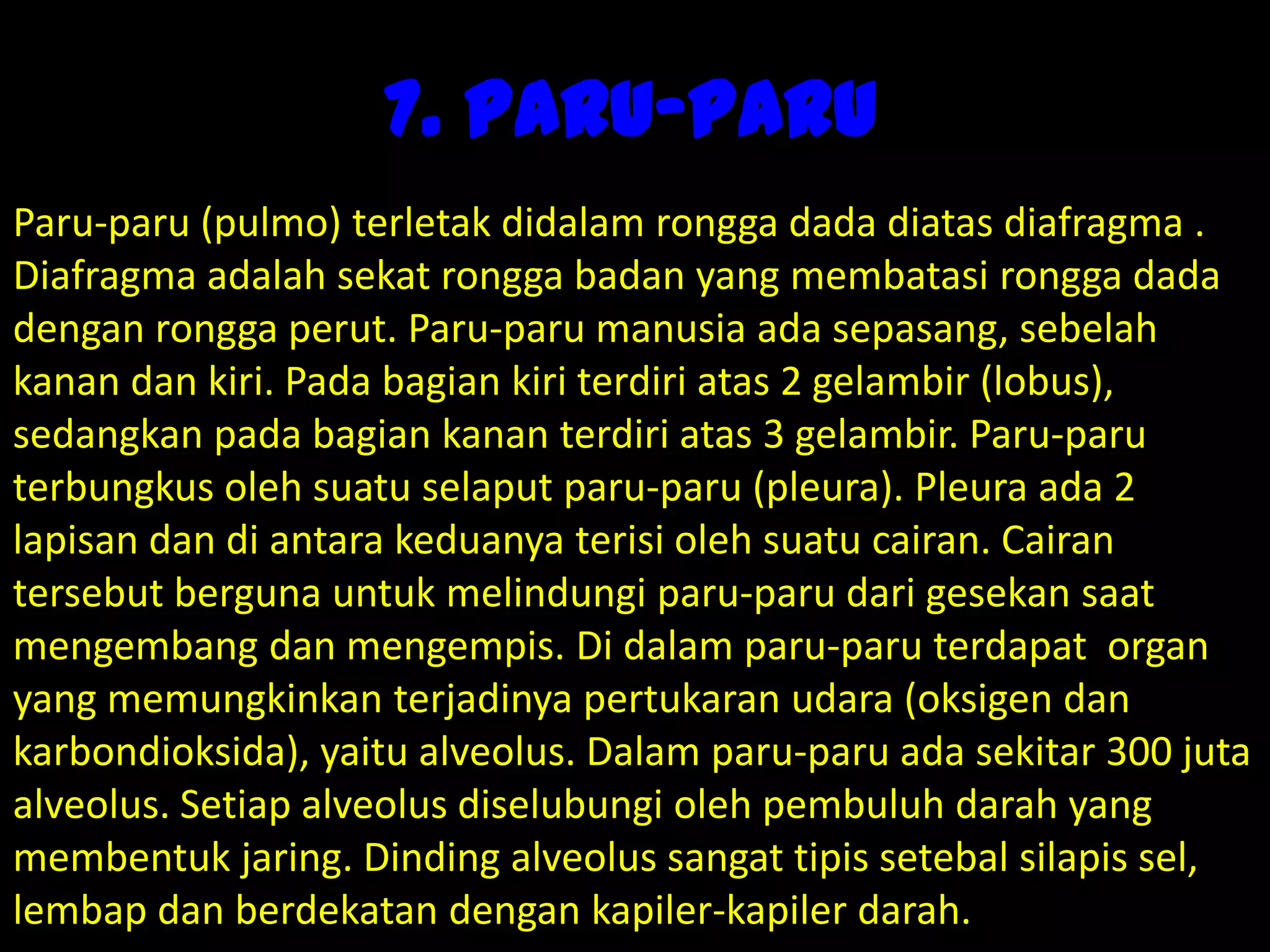 Sistem pernapasan manusia | PPTX