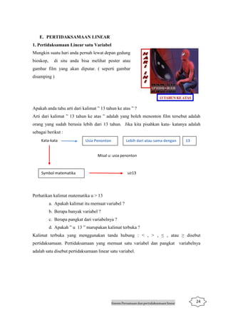 Sistem persamaan dan pertidaksamaan linear | DOCX