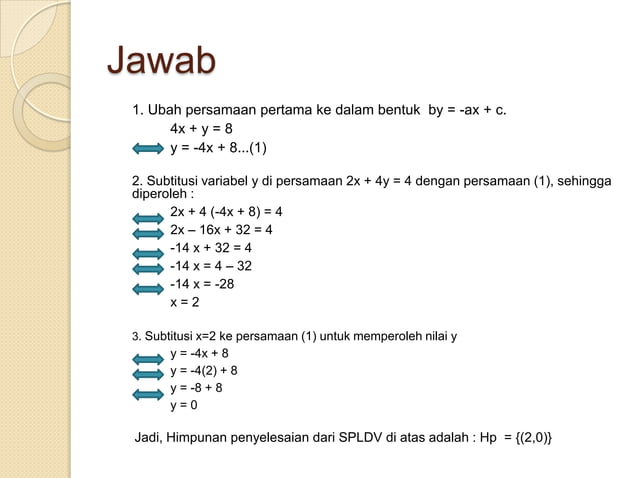 Sistem persamaan linear | PPTX