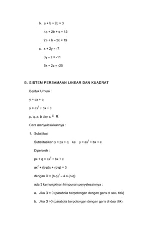 Sistem persamaan linear | PDF