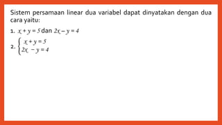 Sistem Persamaan Linear Dua Variabel | PDF