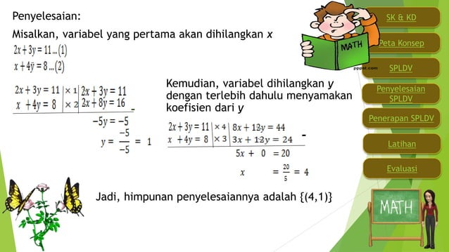 Sistem persamaan linear dua variabel (spldv) | PPTX