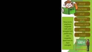 Sistem persamaan linear dua variabel (spldv) | PPTX