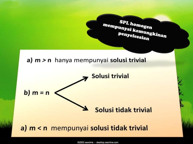 Sistem persamaan linear homogen | PPTX