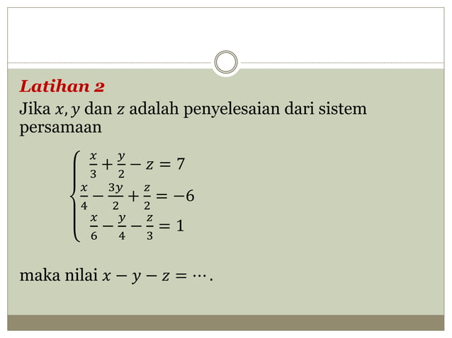 Sistem persamaan linear (spl) | PPTX