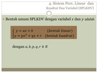 Sistem persamaan linear (spl) | PPTX