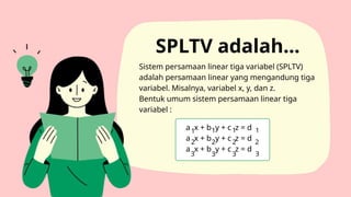 Sistem Persamaan Linear Tiga Variabel Presentasi Merah Muda Hijau Gaya ...