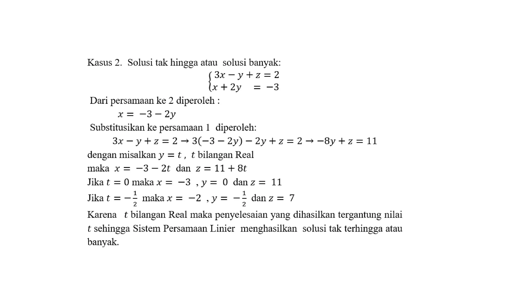 Materi Matematika 4 Sistem Persamaan Linier | PPTX