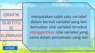Sistem persamaan linier dua variabel | PPTX