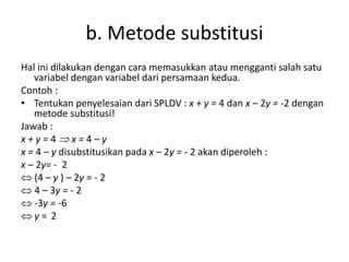 Sistem persamaan linier dua variabel (spdlv) | PPTX