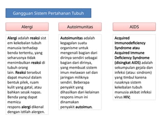 SISTEM PERTAHANAN TUBUH MATERI BIOLOGI XI | PPTX