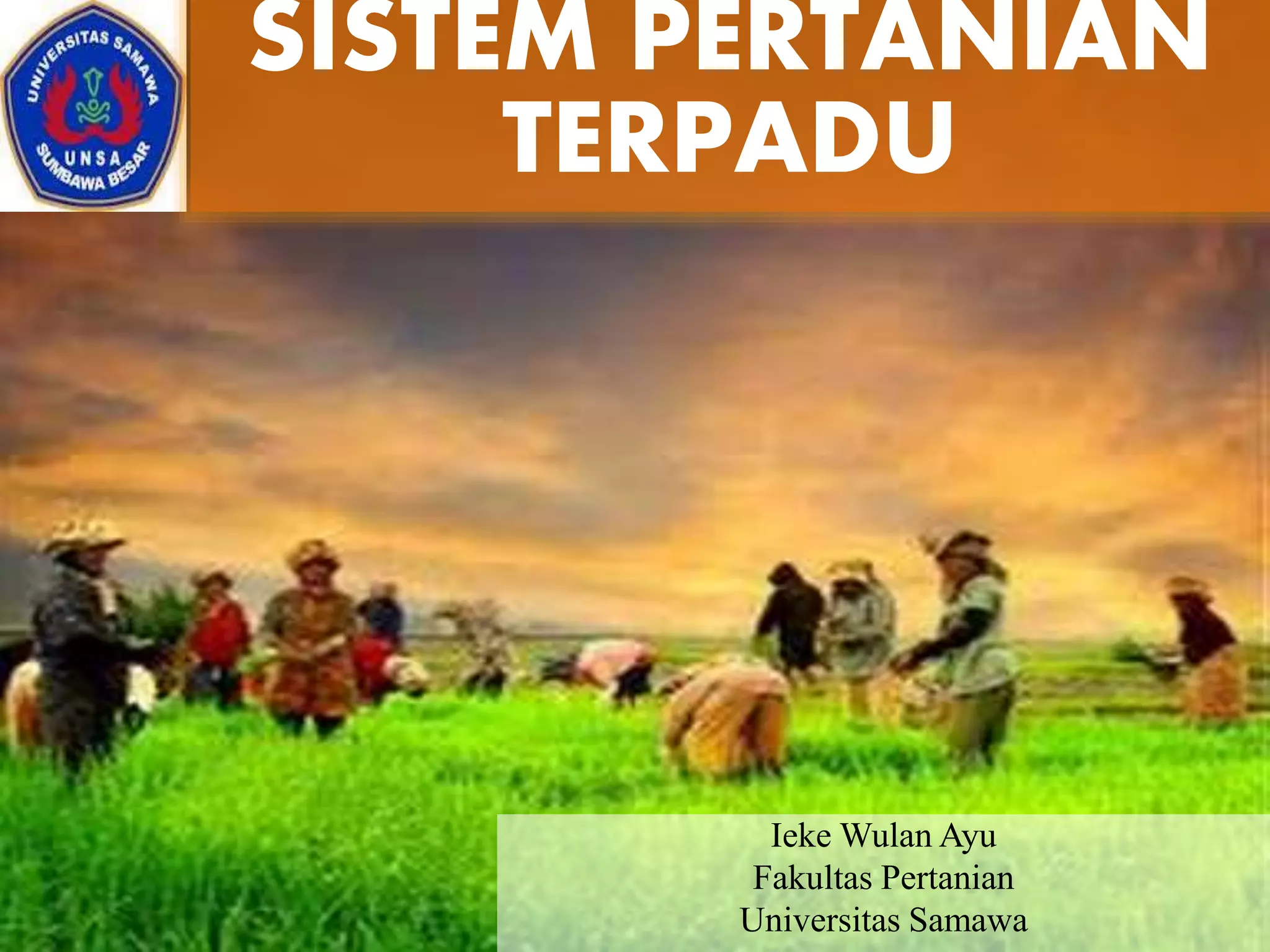 Sistem pertanian terpadu | PPTX