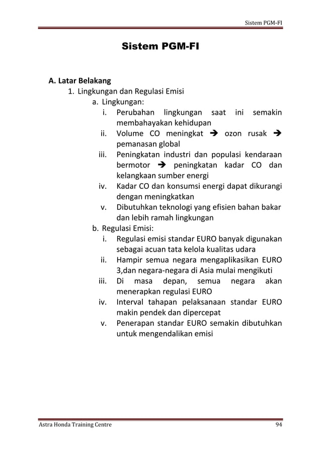 SISTEM PGM FI | PDF