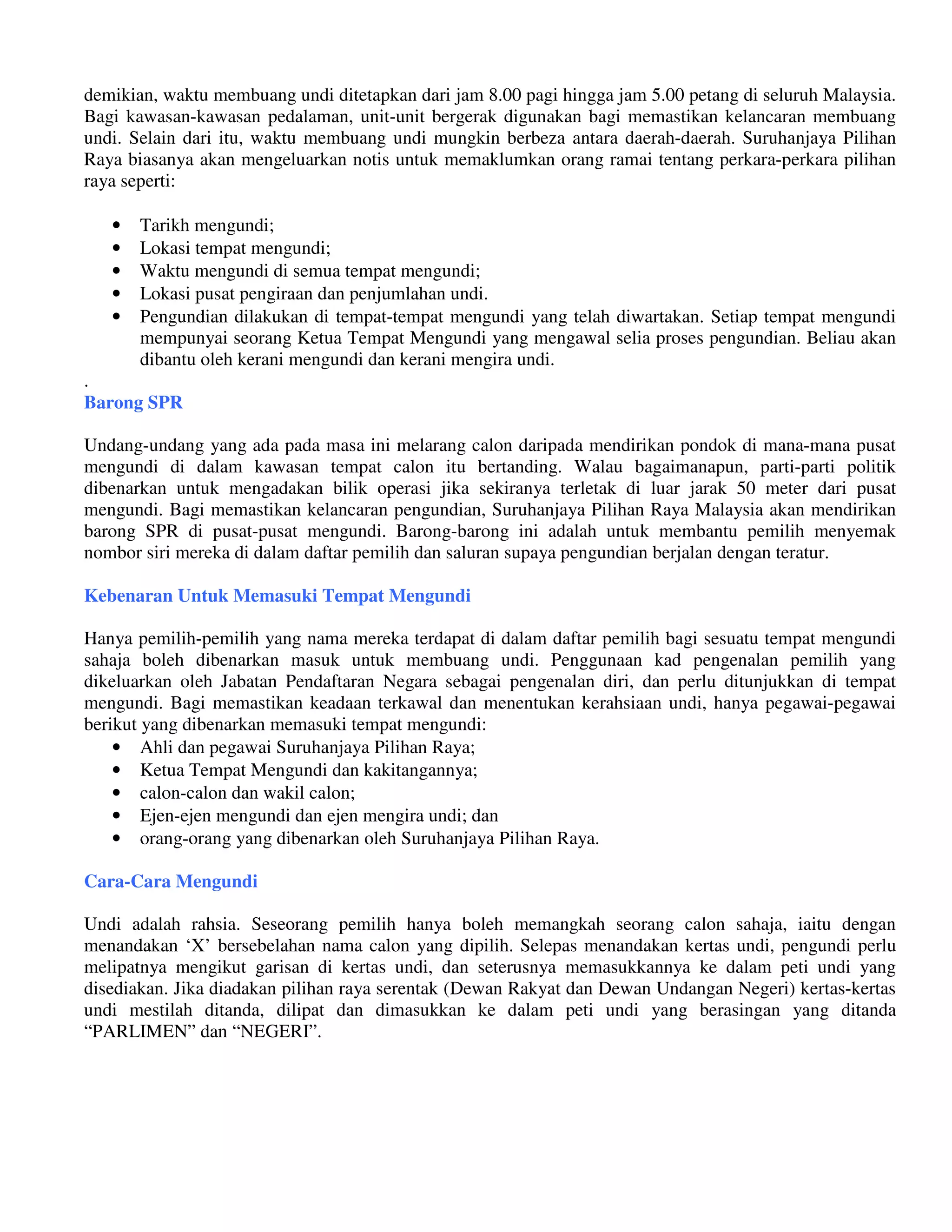 Sistem pilihanraya | PDF