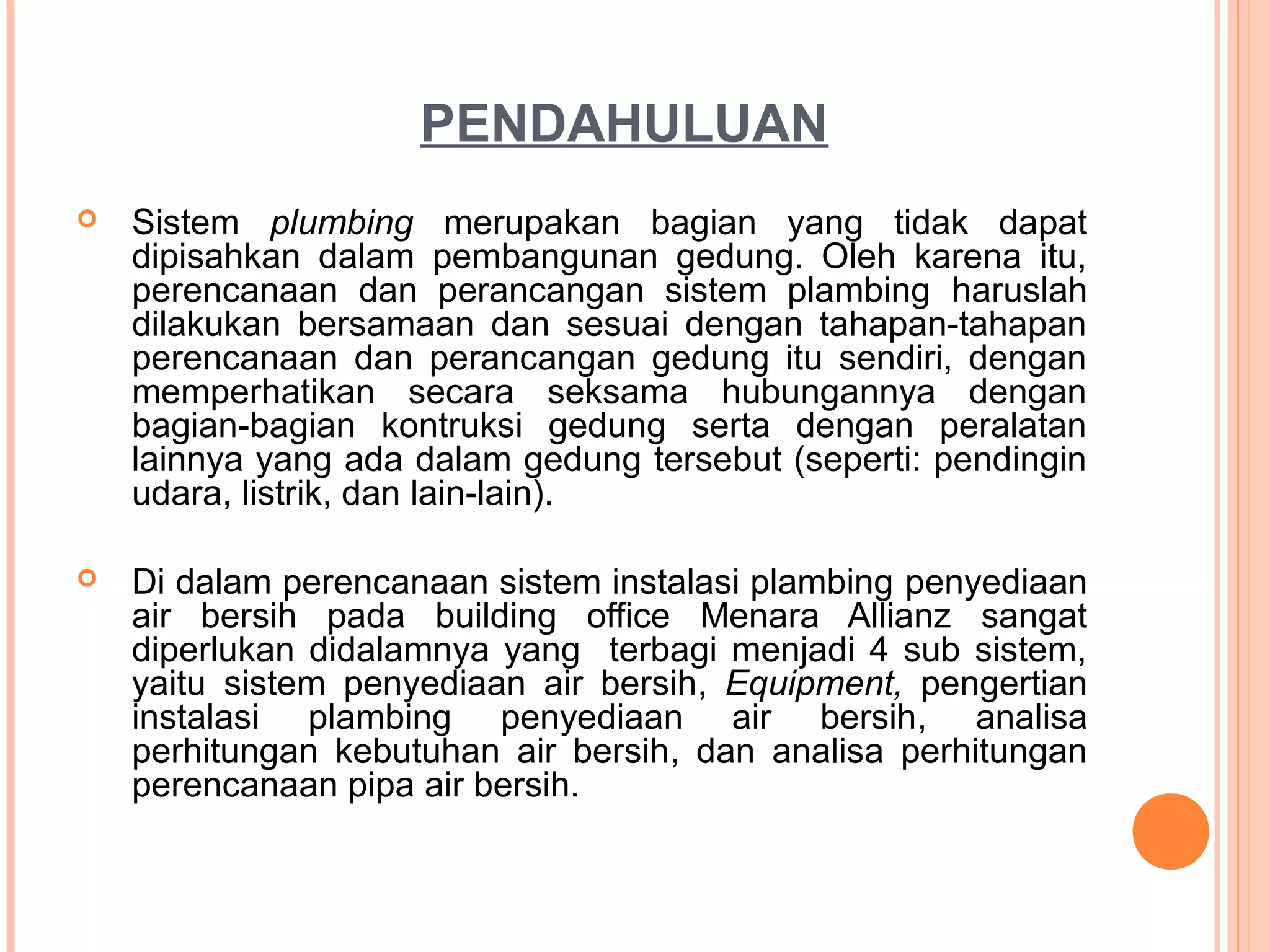 Sistem plumbing gedung bertingkat | PPT