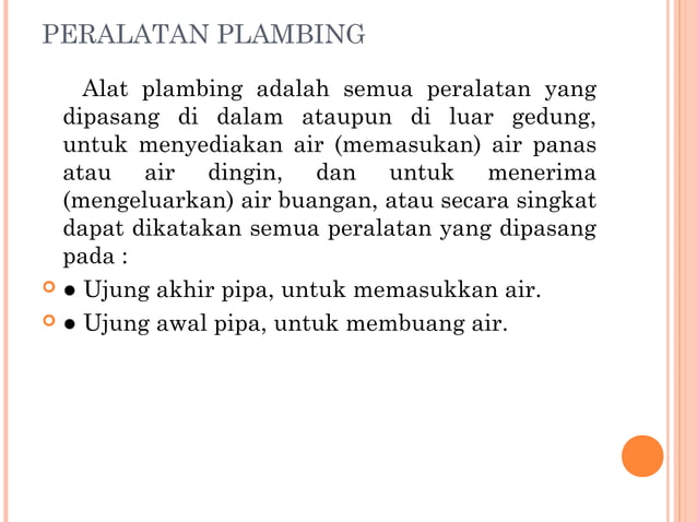 Sistem plumbing gedung bertingkat | PPT