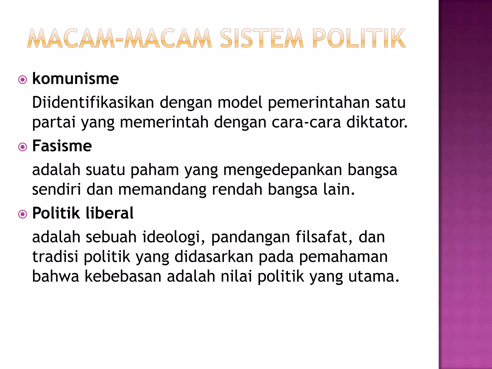 Sistem politik | PPT