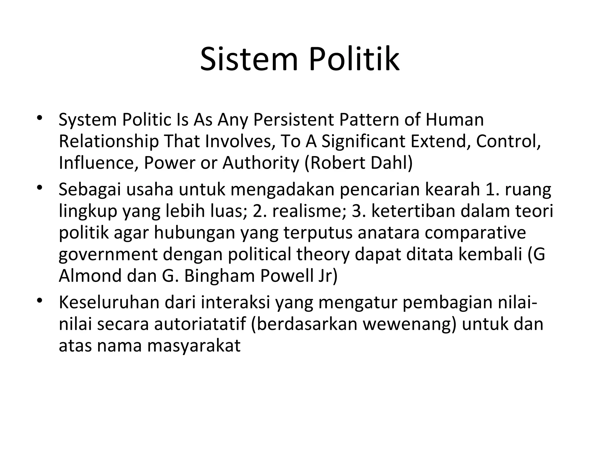 Materi Sistem Politik Indonesia | PPT