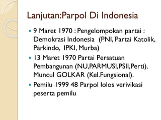 Sistem Politik Indonesia PARPOL | PDF