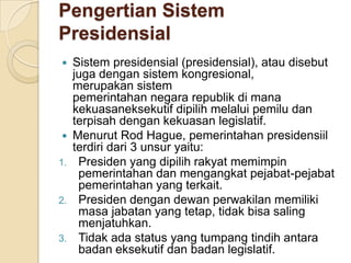 Sistem presidensial | PPTX