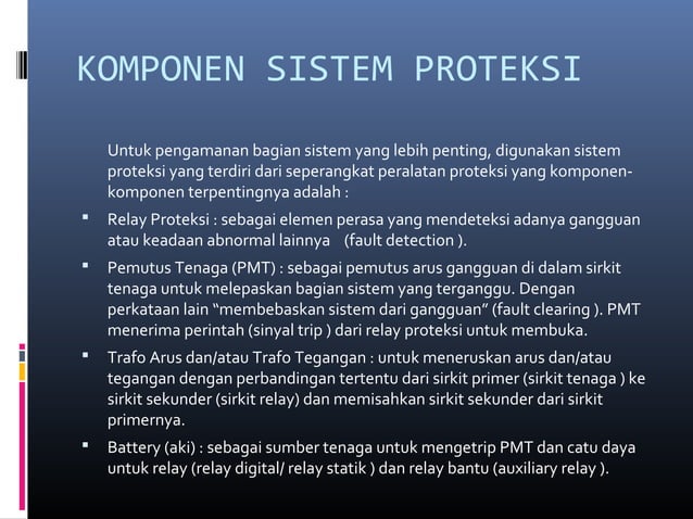 Sistem proteksi tenaga listrik | PPT