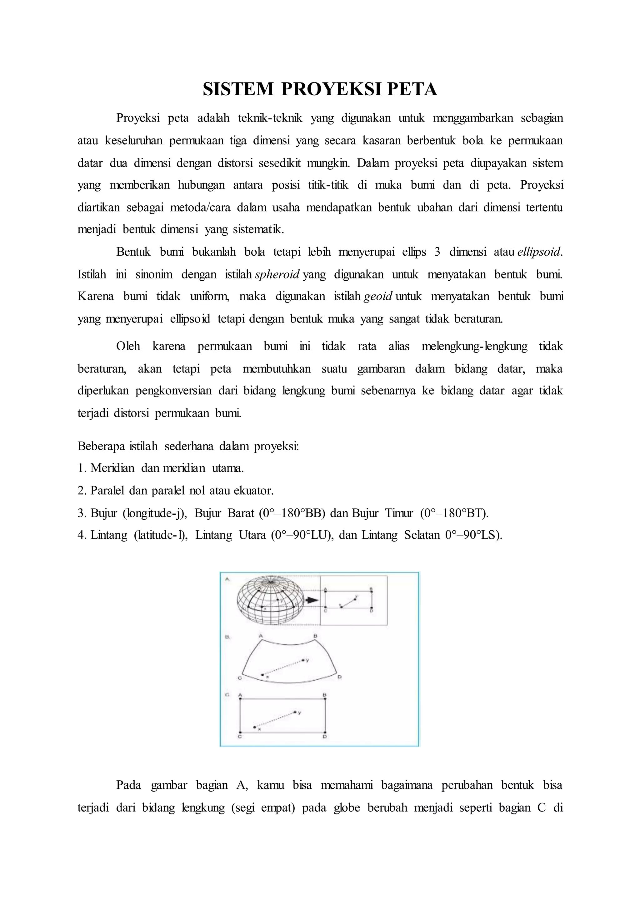 Sistem proyeksi dan sistem koordinat (recovered) | DOCX