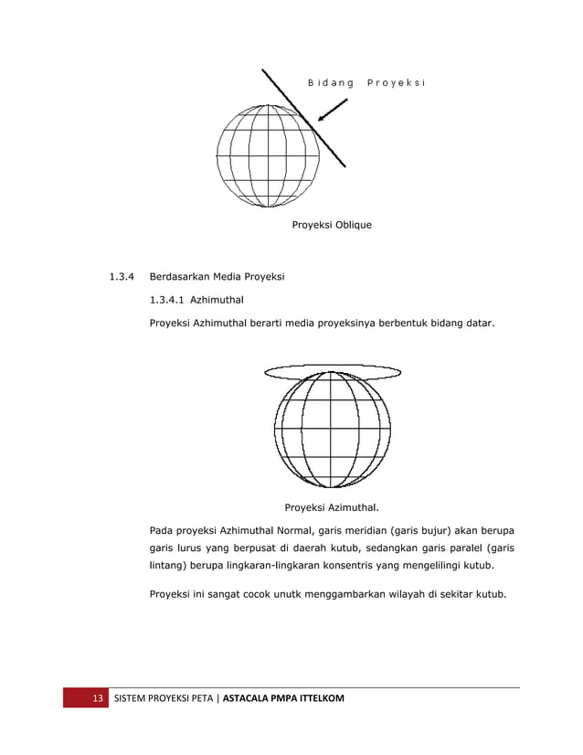 Sistem Proyeksi Peta | PDF