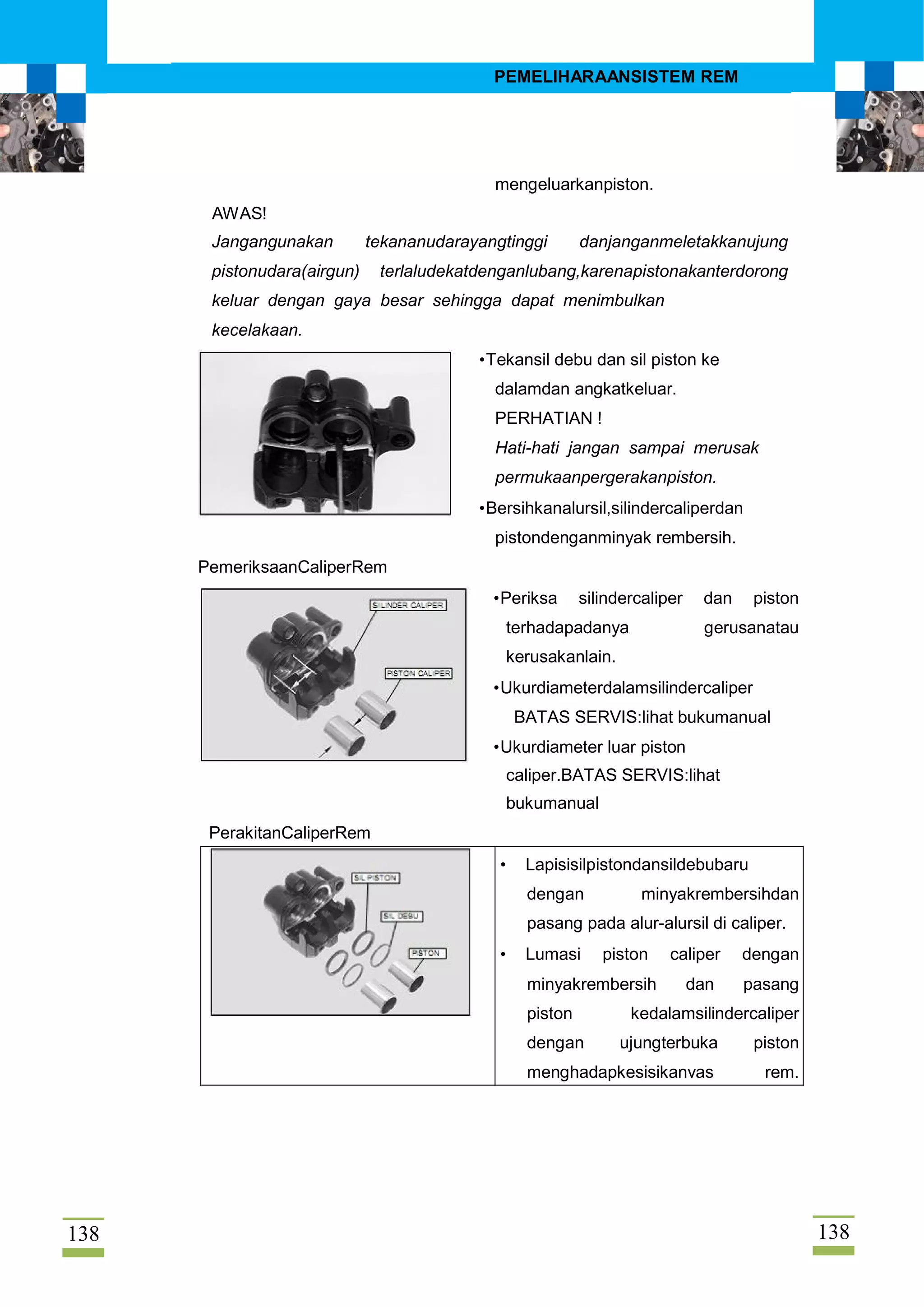 Sistem rem sepeda moto | PDF