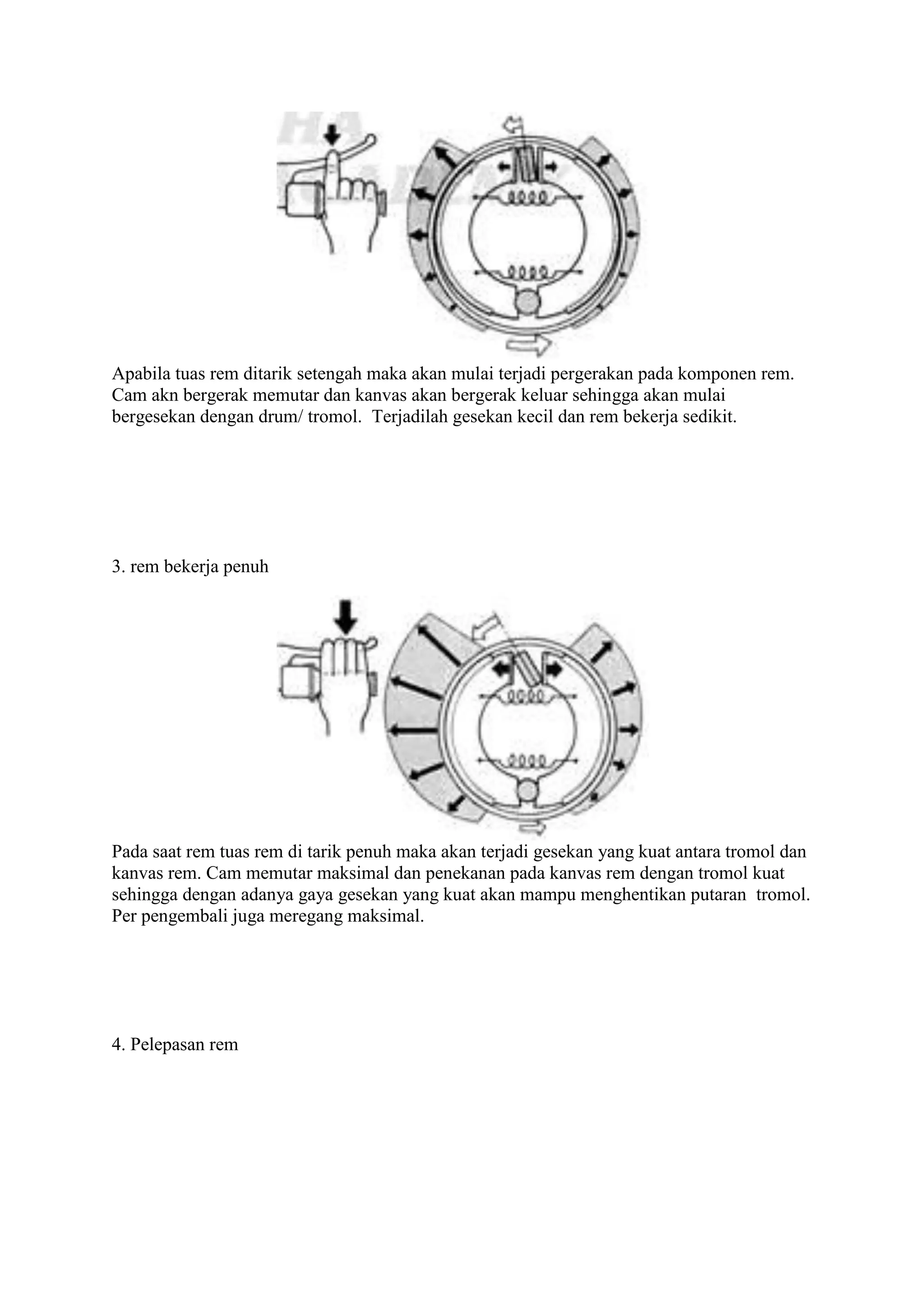 Sistem rem tromol sepeda motor | DOCX