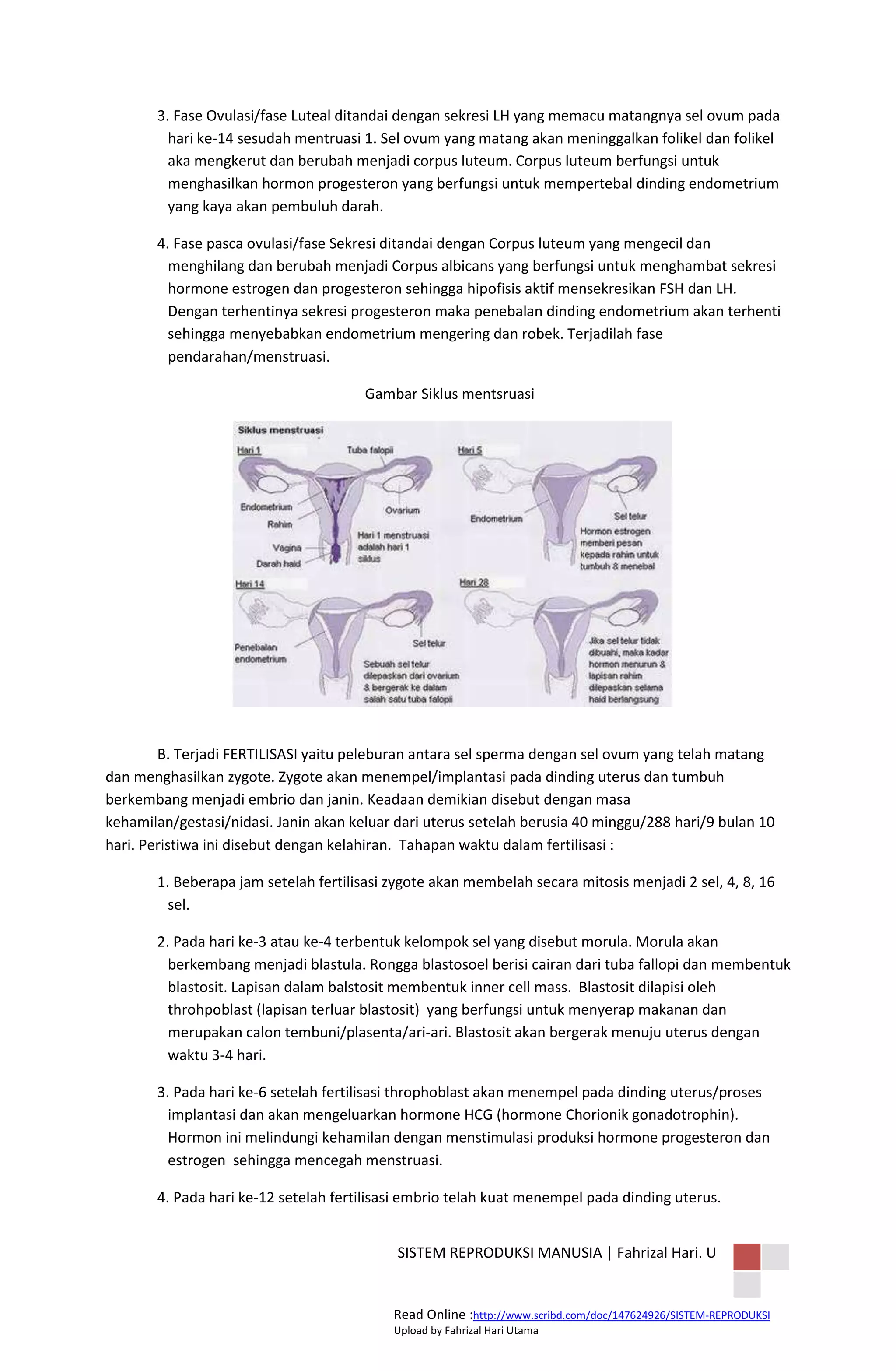 BIOLOGI Sistem reproduksi | PDF